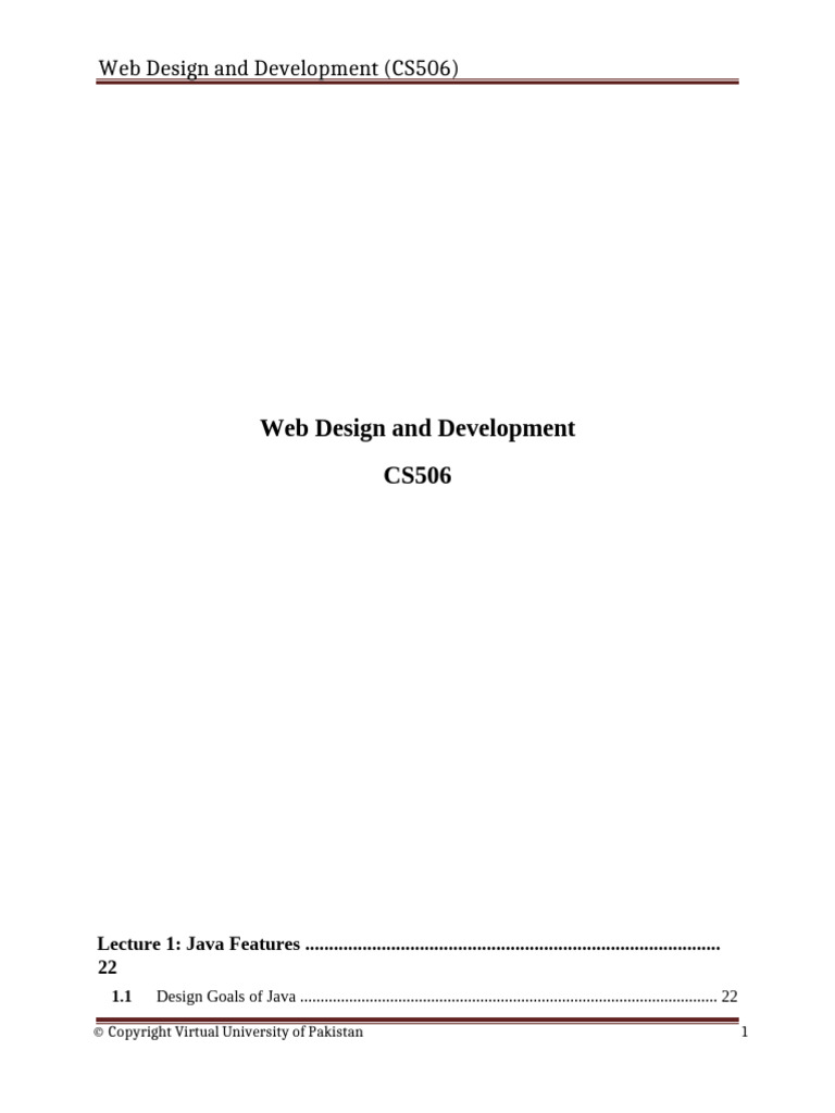 CS506 Highlight Handout | PDF | Java (Programming Language) | Class ...