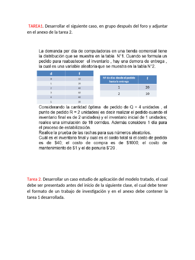 TAREA Simulación | PDF