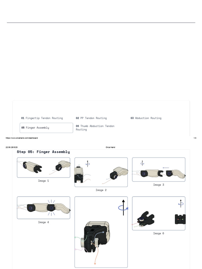 Orca Hand Finger Assembly Guide | PDF