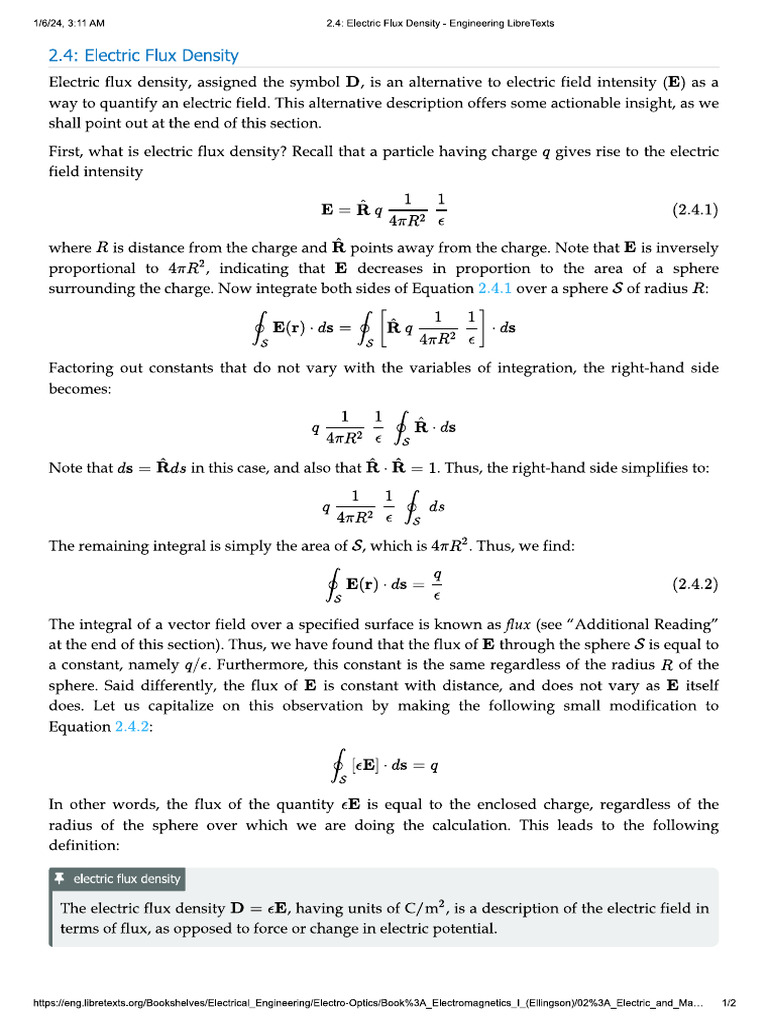 Electric Field Intensity | PDF