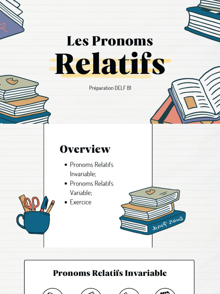 Pronoms Relatifs : Guide et Exercices DELF B1 | PDF | Nombre ...