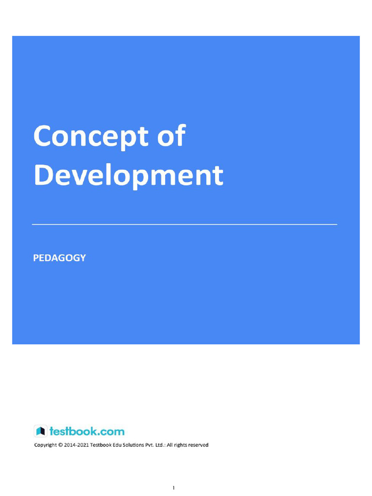Concept of Development - Study Notes | PDF