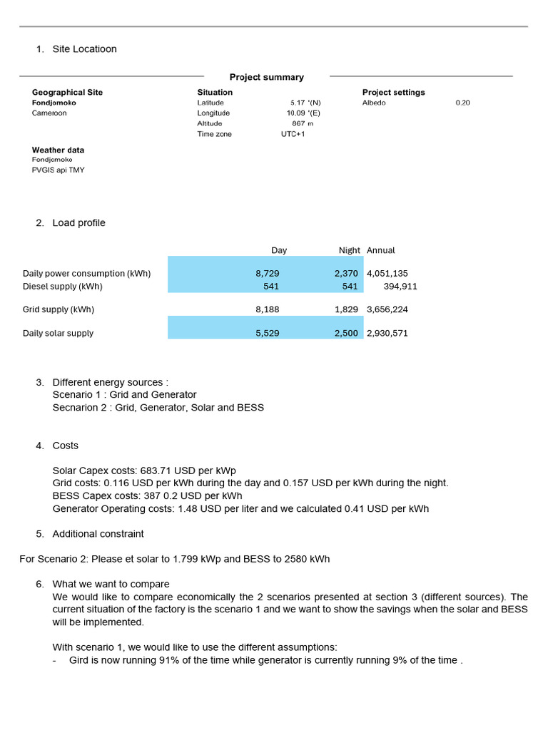 Load Profile Neo Indstry Project and Project Data (1) | PDF