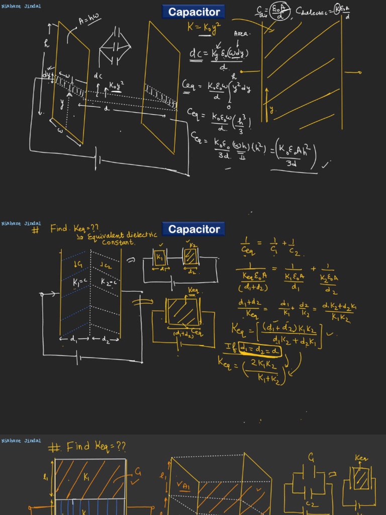 Capacitor - L-03 (Class Notes) NJ - 247 | PDF