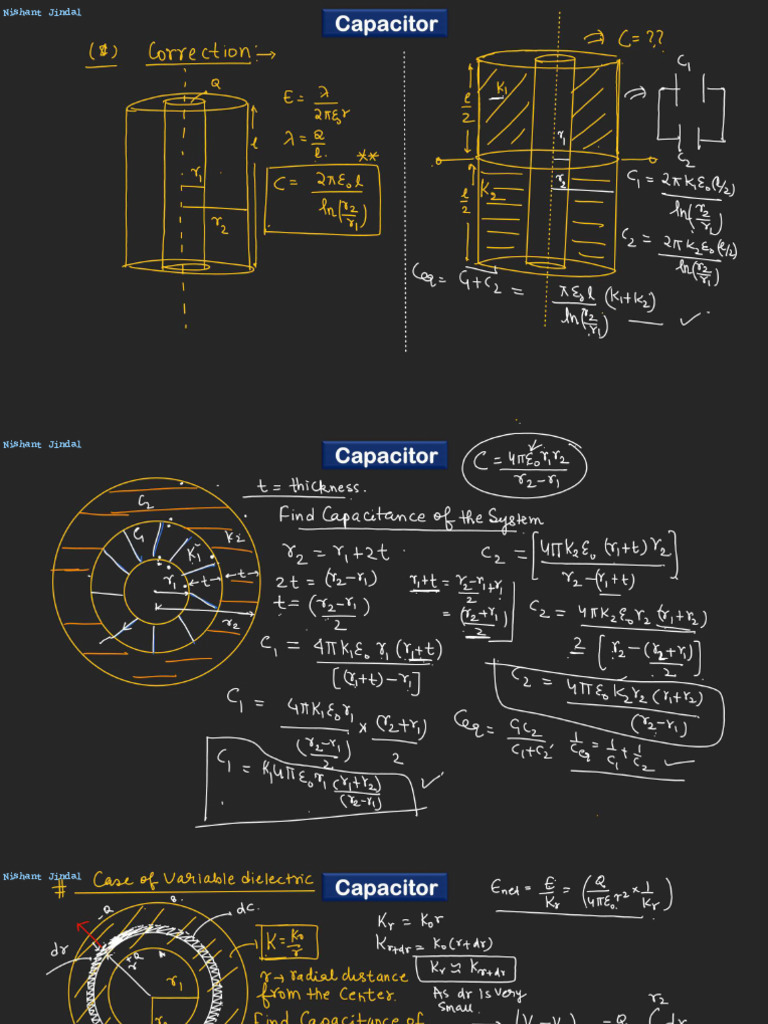 Capacitor - L-04 (Class Notes) NJ - 247 | PDF
