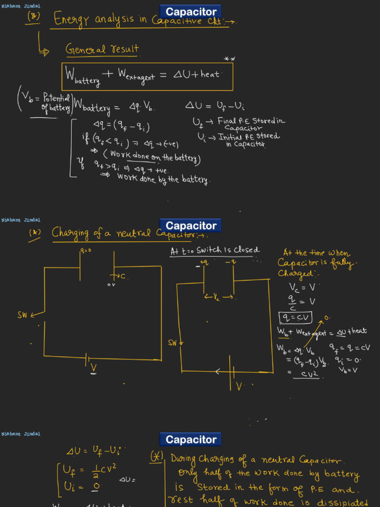 Capacitor _ L-12 (Class Notes) NJ_247 (2) | PDF