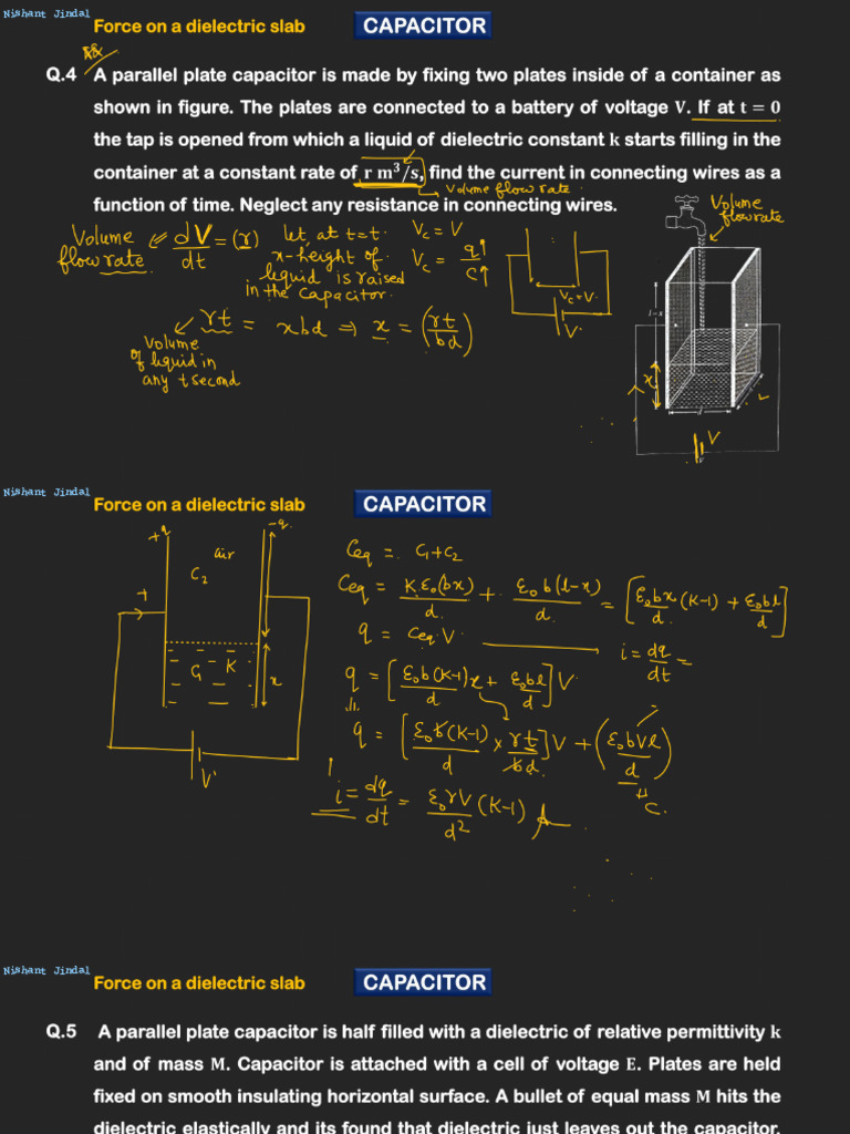 Capacitor - L-15 (Class Notes) NJ - 247 | PDF