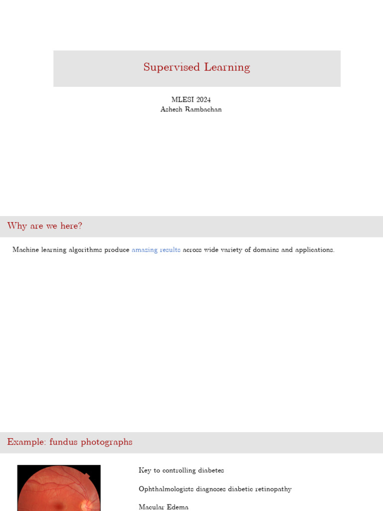 Lecture2 SupervisedLearning | PDF | Estimator | Econometrics