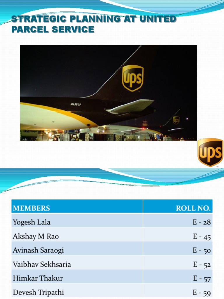 UPS Strategic Planning Overview | PDF | United Parcel Service ...