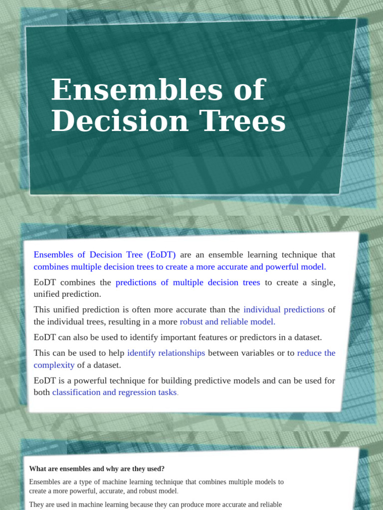 Ensembles of Decision Trees Explained | PDF