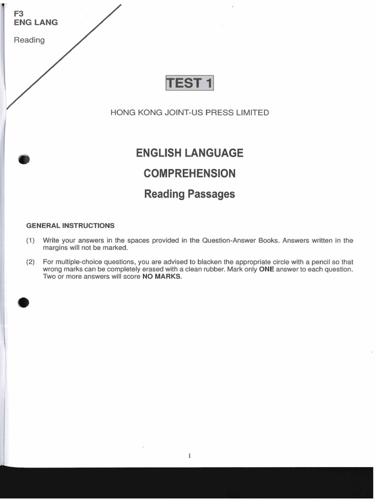 F3 Reading Passages | PDF