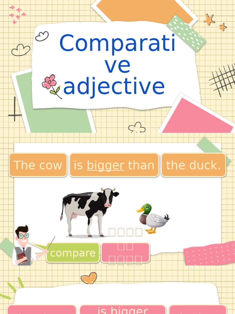 Comparative Adjective PPT Animals Games Grammar Drills Grammar Guides ...
