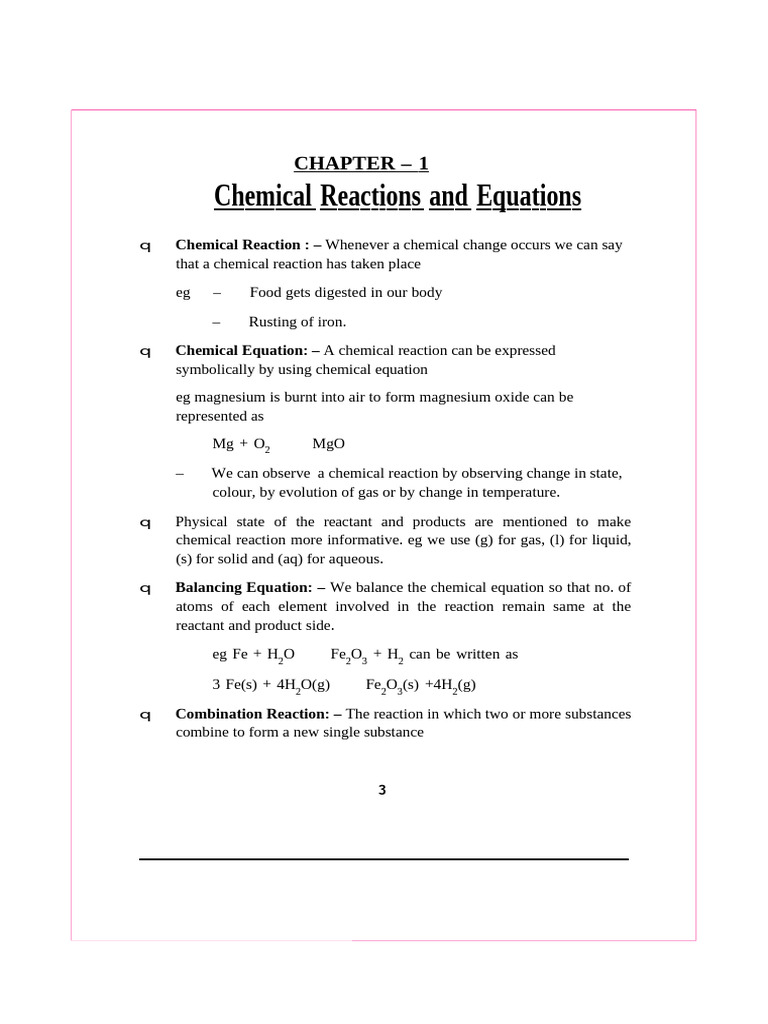 Understanding Chemical Reactions and Equations | PDF | Redox | Chemical ...