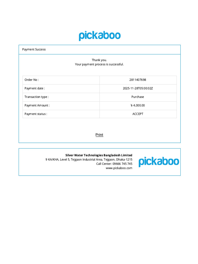 Payment Confirmation for Order 2811407698 | PDF