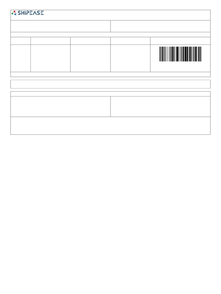 Shipease Shipment Manifest Details | PDF