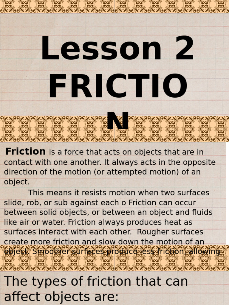 Understanding Friction: Types and Effects | PDF | Friction | Force