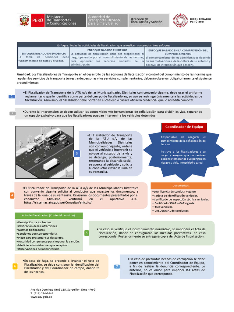 Protocolo de Fiscalización de Transporte en Lima | PDF | Transporte