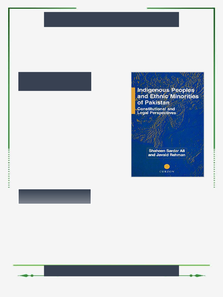 Indigenous Peoples and Ethnic Minorities of Pakistan Constitutional and ...