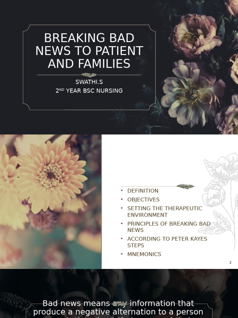 Breaking Bad News: A Guide for Nurses | PDF