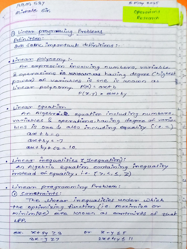 Linear Programming Problems Explained | PDF