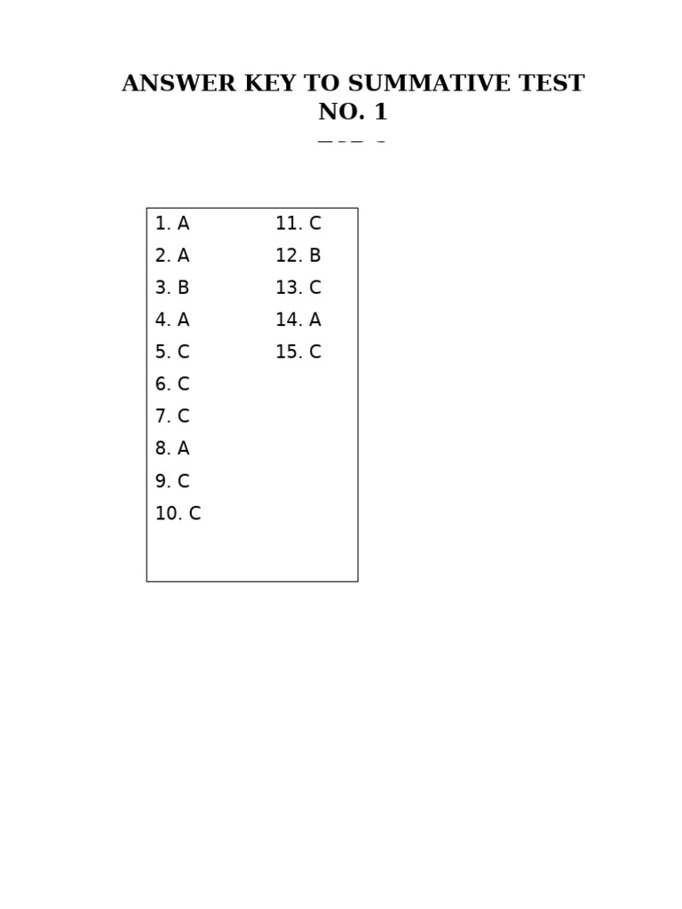 Grade 2 SumTest Answer Keys in All Subjects Modules 1-3 | PDF