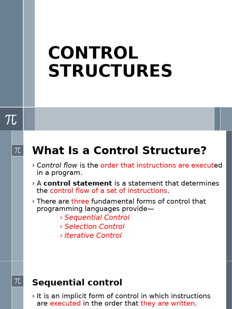 Understanding Control Structures in Programming | PDF