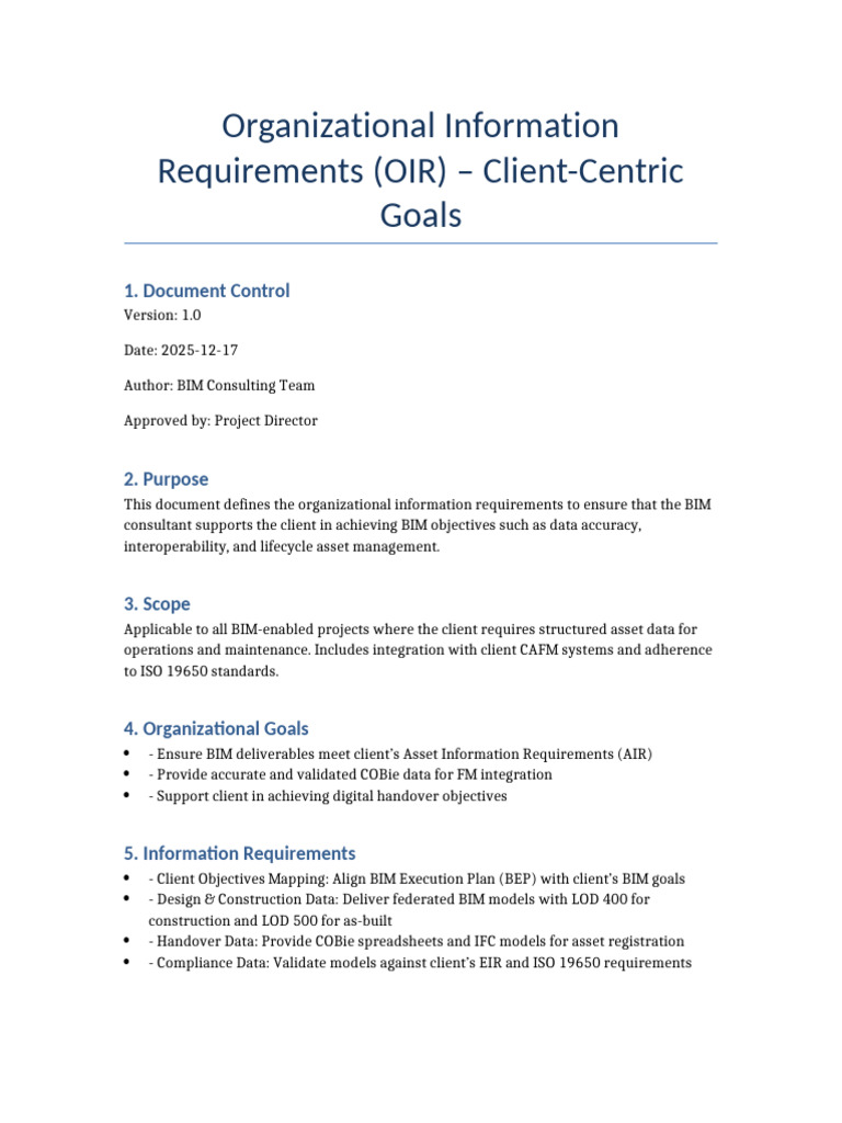 Client Centric OIR Example | PDF