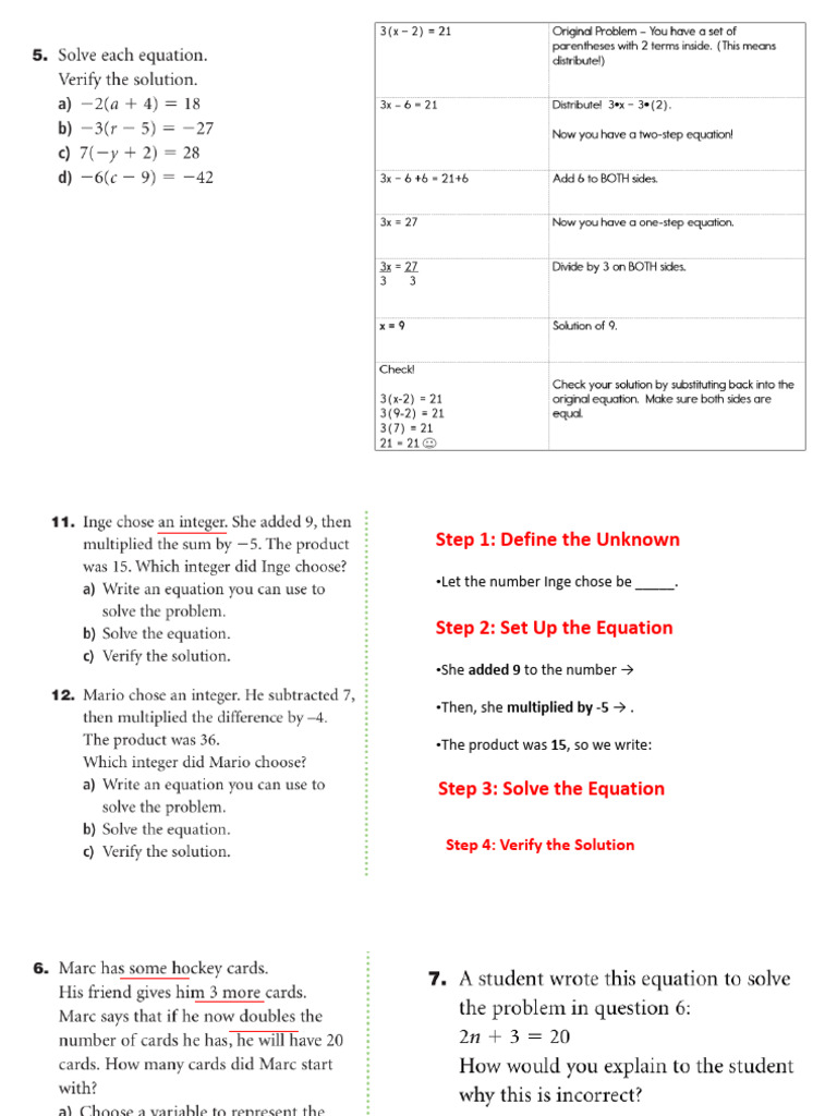 HW Distributative Property Word Problems Grade 8 | PDF
