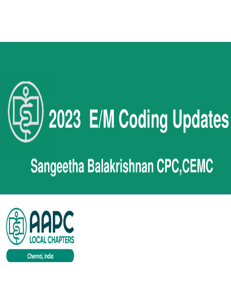 2023 E&M Coding Changes Update | PDF | Patient | Adverse Effect