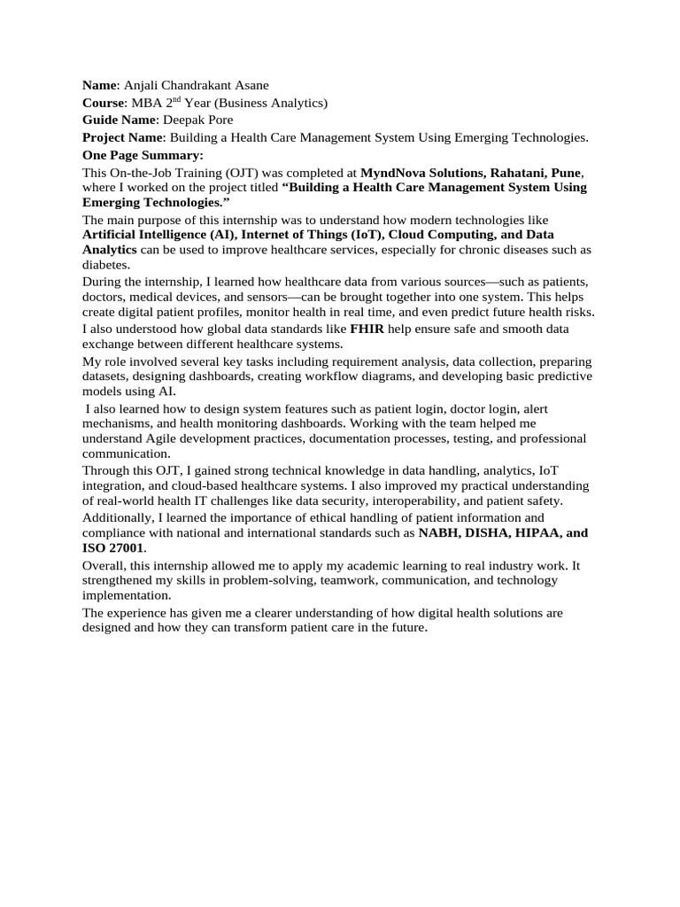 One Page Summary | PDF