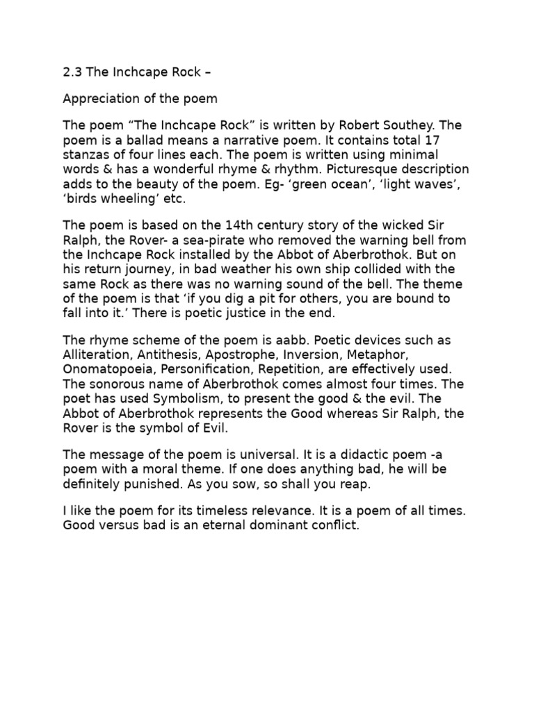 2.3 The Inchcape Rock | PDF