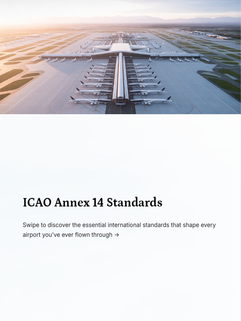 ICAO Annex 14: Global Airport Standards | PDF | Sea Level | Aerodrome