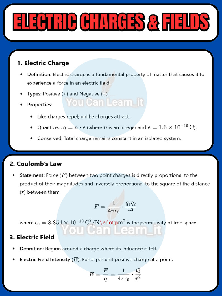 Electric Charge & Field | PDF