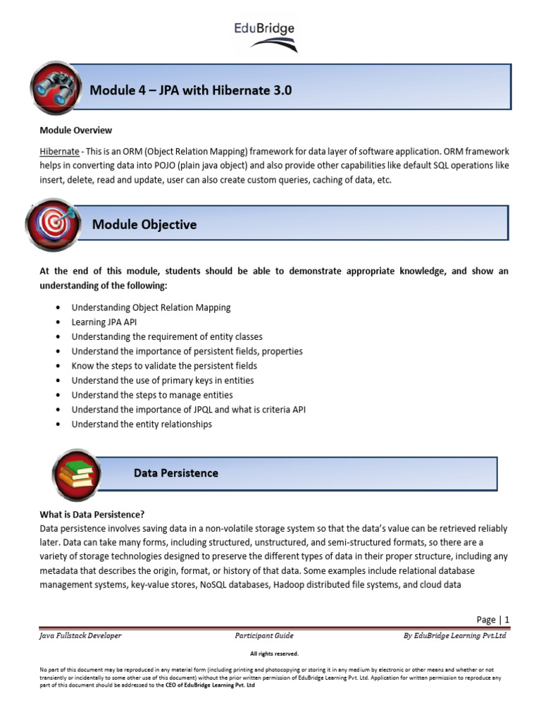Java Fullstack Developer ORM Guide | PDF | Databases | Class (Computer ...
