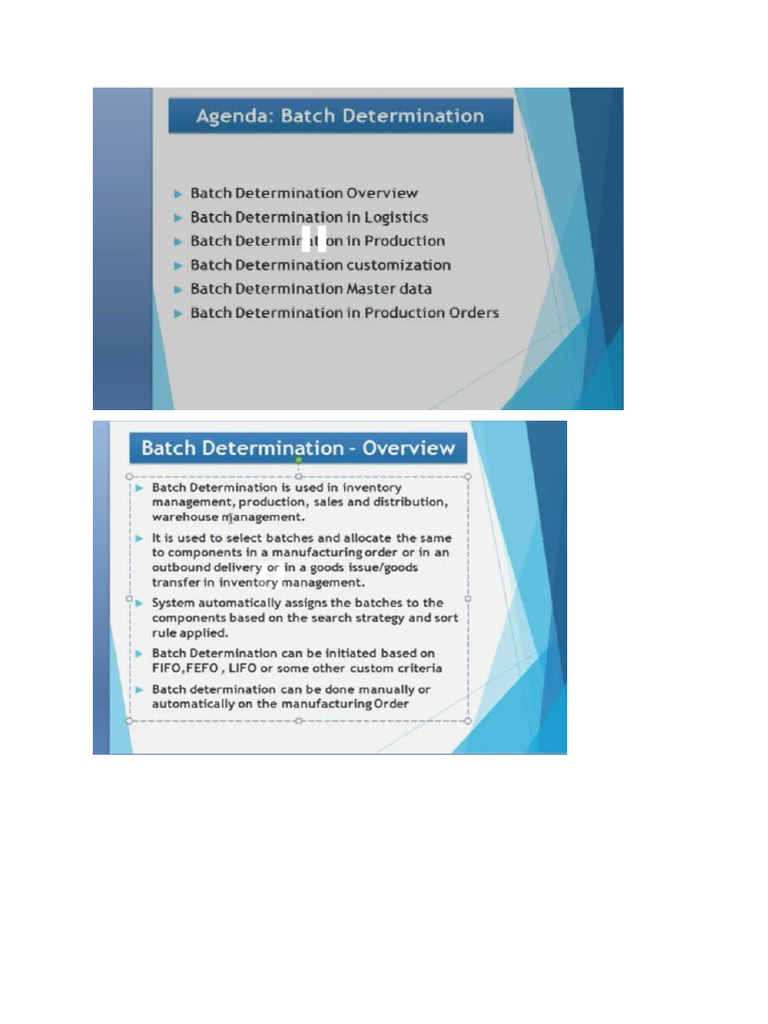Batch Determination Configuration Guide | PDF