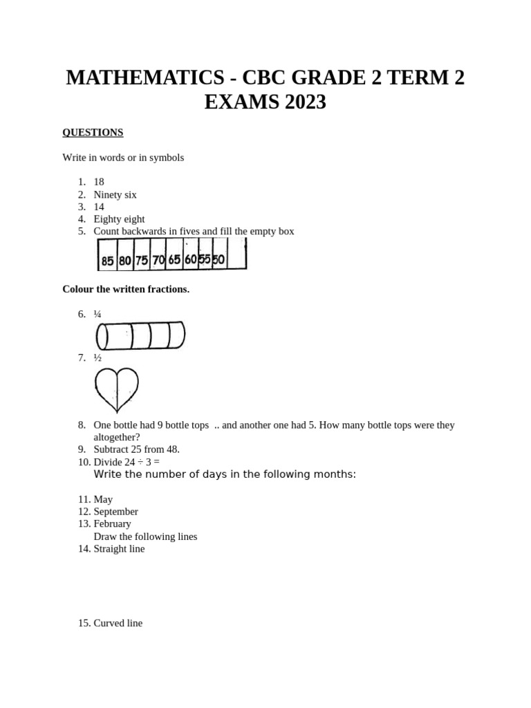 Mathematics Term 2 Grade 2 | PDF