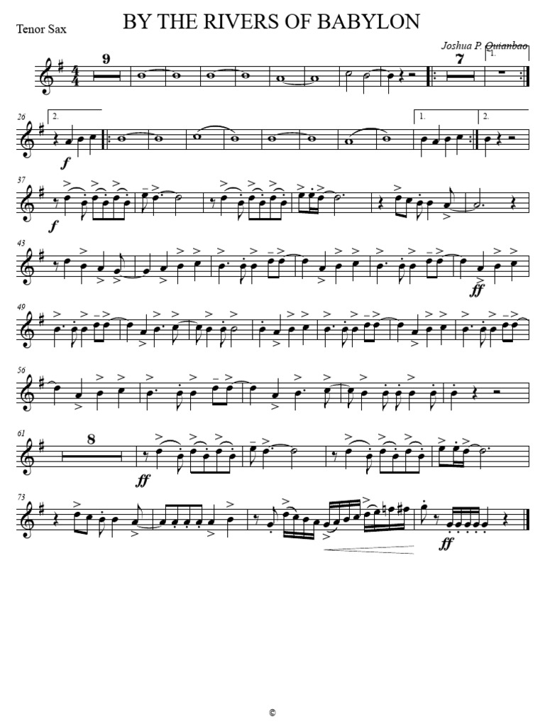 ROB Tenor Sax | PDF