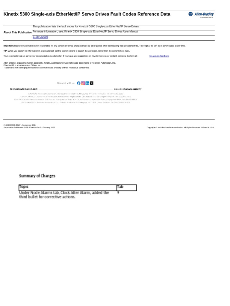 Kinetix 5300 Servo Drives Fault Codes | PDF | Power Supply | Computer ...