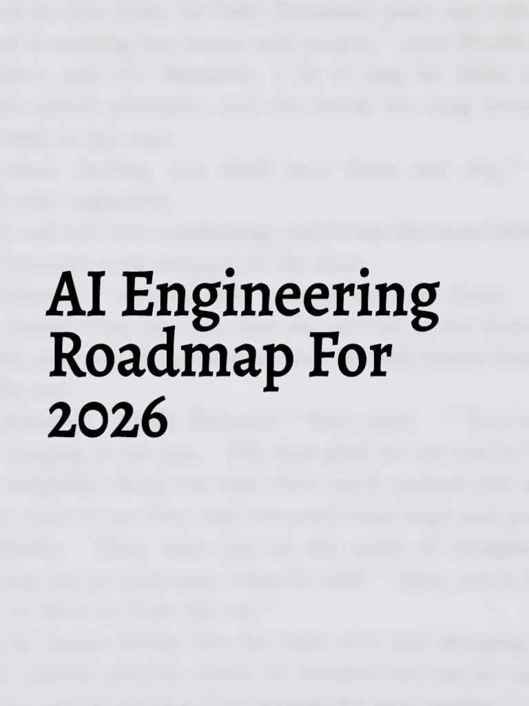 AI Engineering Roadmap 2026 Guide | PDF