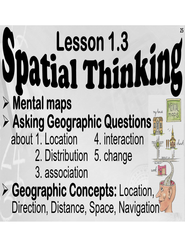 ENS038 LESSON 1.3 - Spatial Thinking | PDF | Geography | Space
