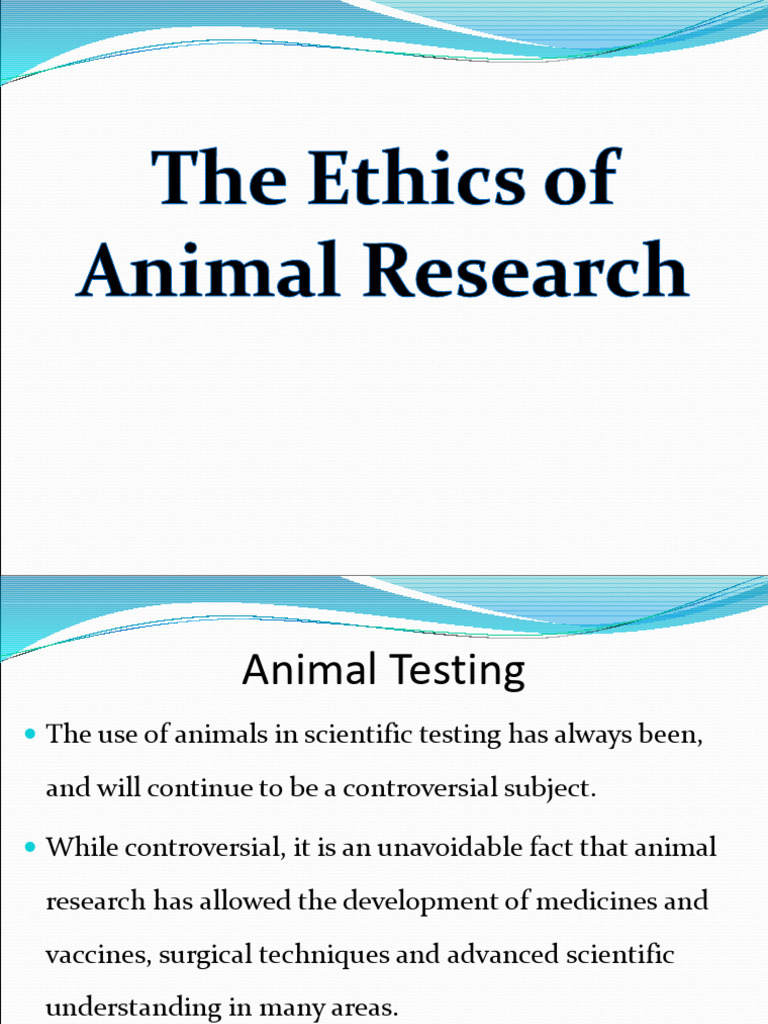 Ethics of Animal Research | PDF | Animal Testing | Suffering
