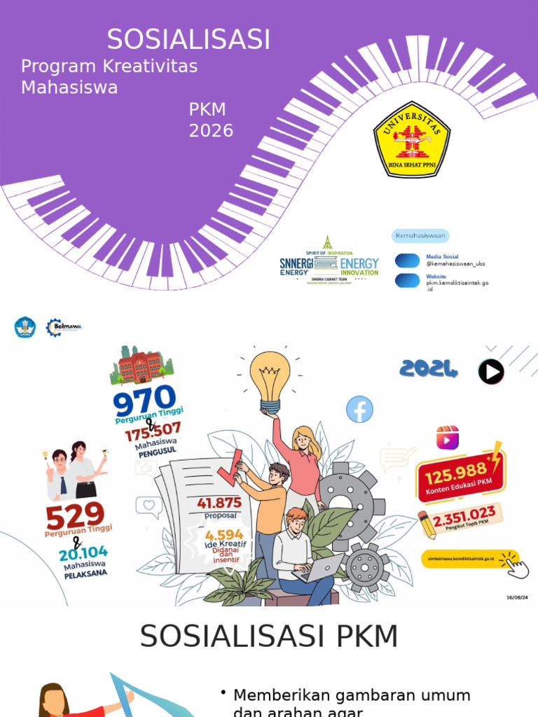 Sosialisasi Program PKM 2026 untuk Mahasiswa | PDF