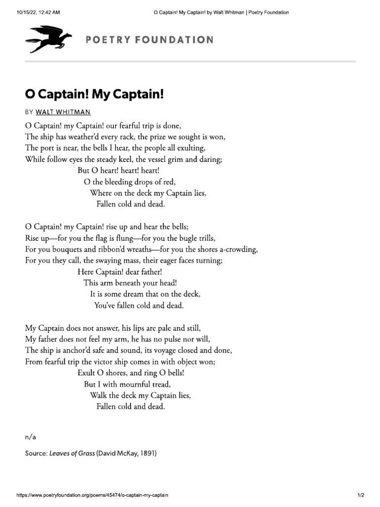 O Captain My Captain | PDF