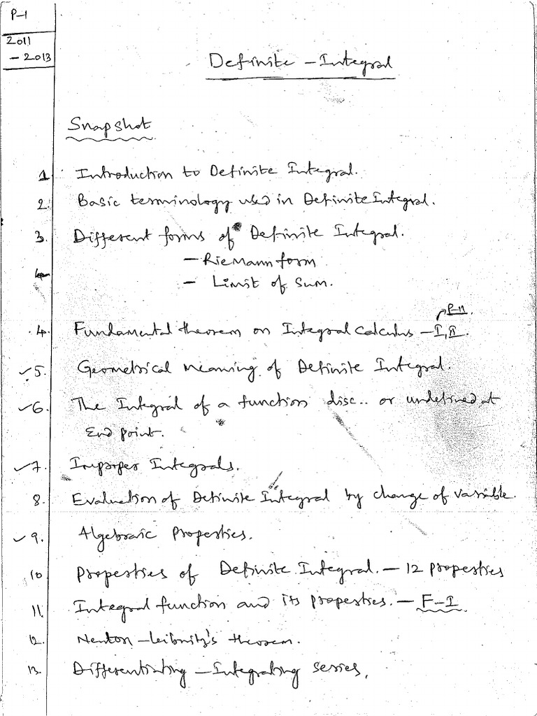 Definite Integral Worksheet | PDF