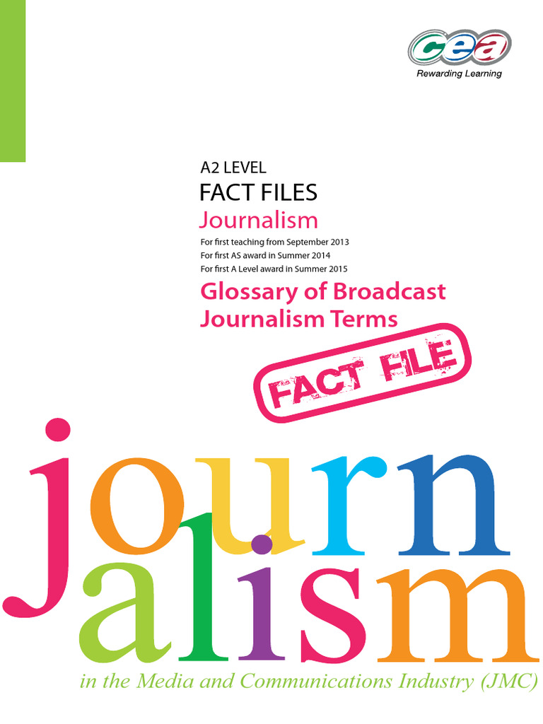 Glossary of Broadcast Journalism Terms - A2 Fact File | PDF | News ...