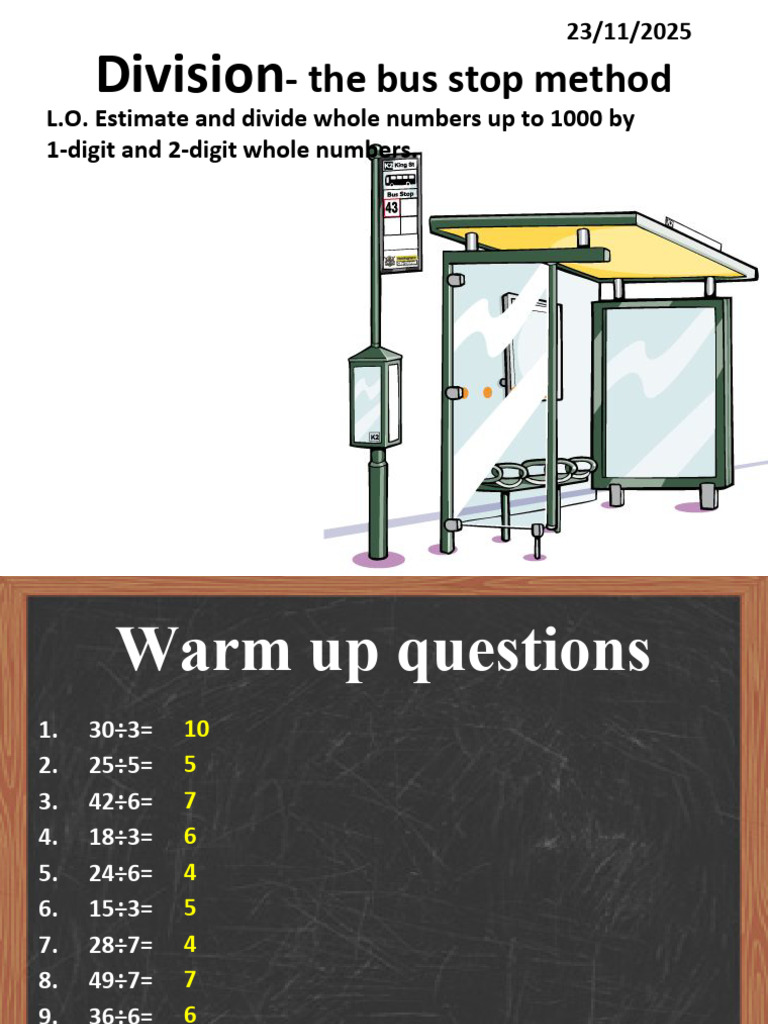 Y6 - W11 - 10.2 Division - The Bus Stop Method | PDF