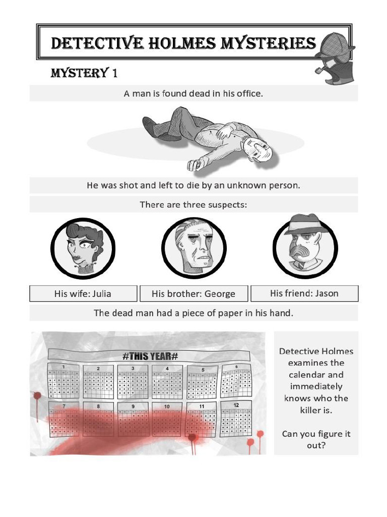 Detective Holmes Mysteries Fun Activities Games Games Icebreakers ...