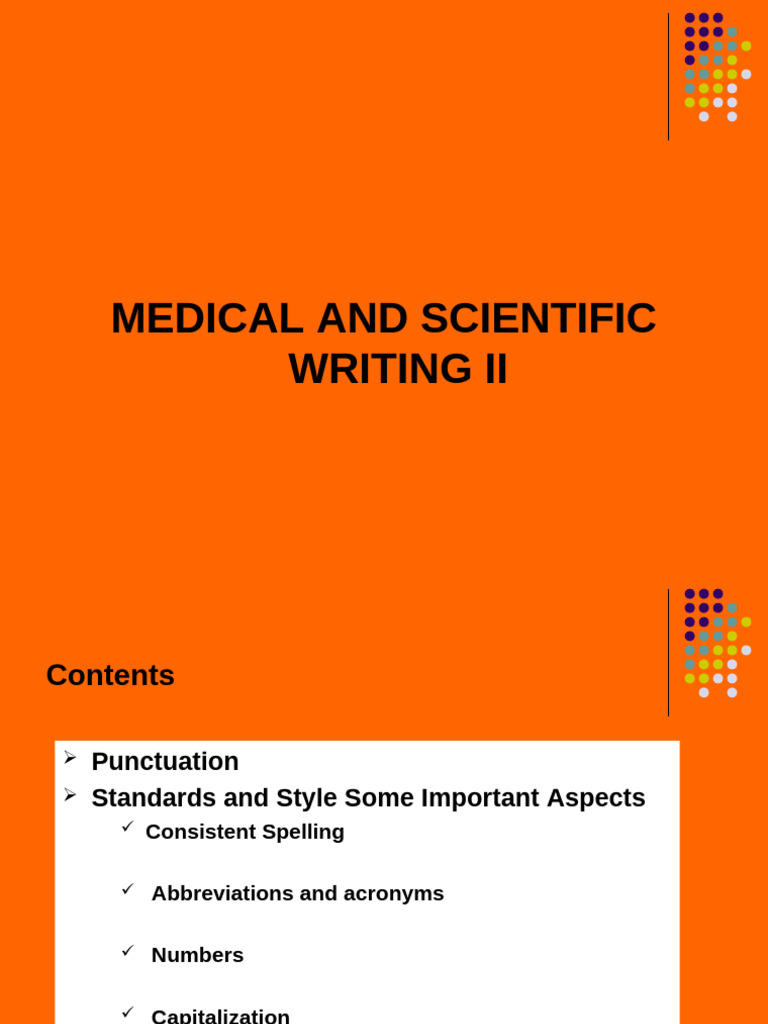 Medical & Scientific Writing III | PDF | Acronym | Comma