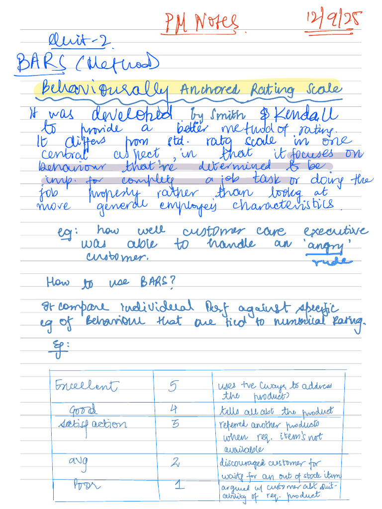 Performance Management Notes | PDF