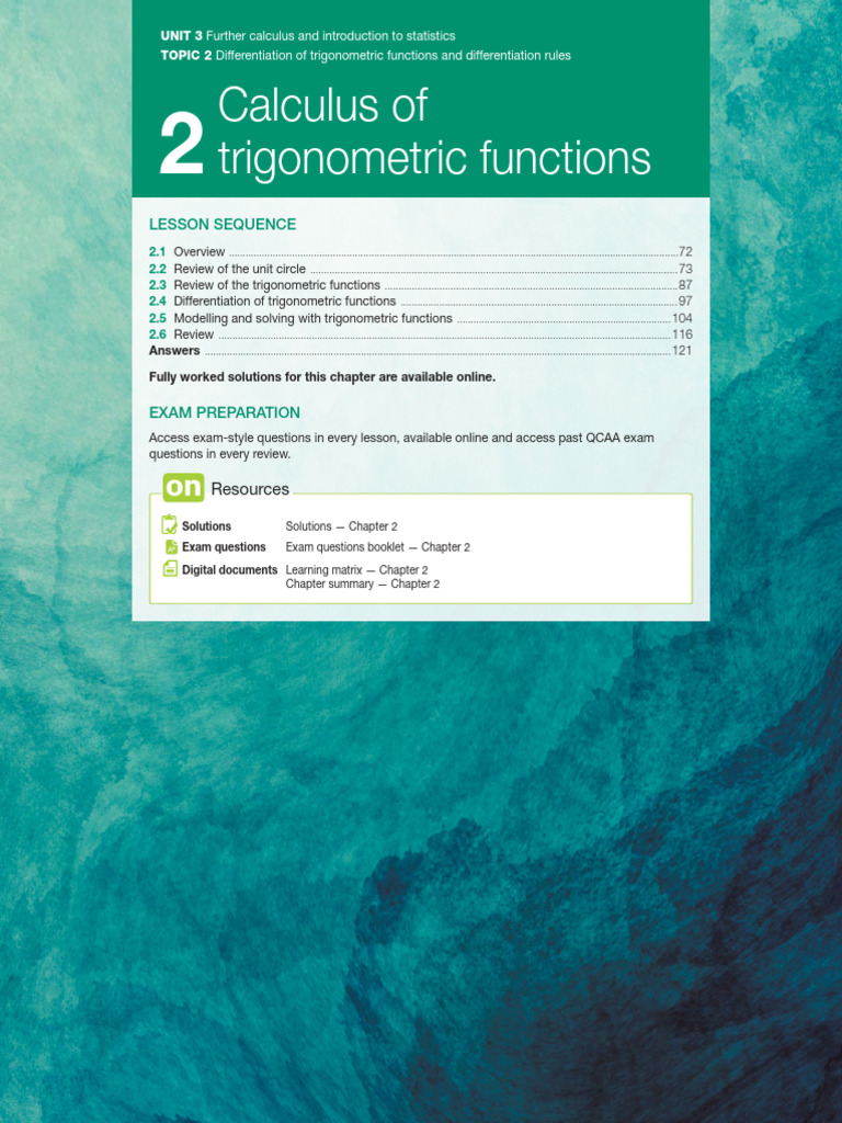 Calculus Of Trigonometric Functions Pdf Trigonometry